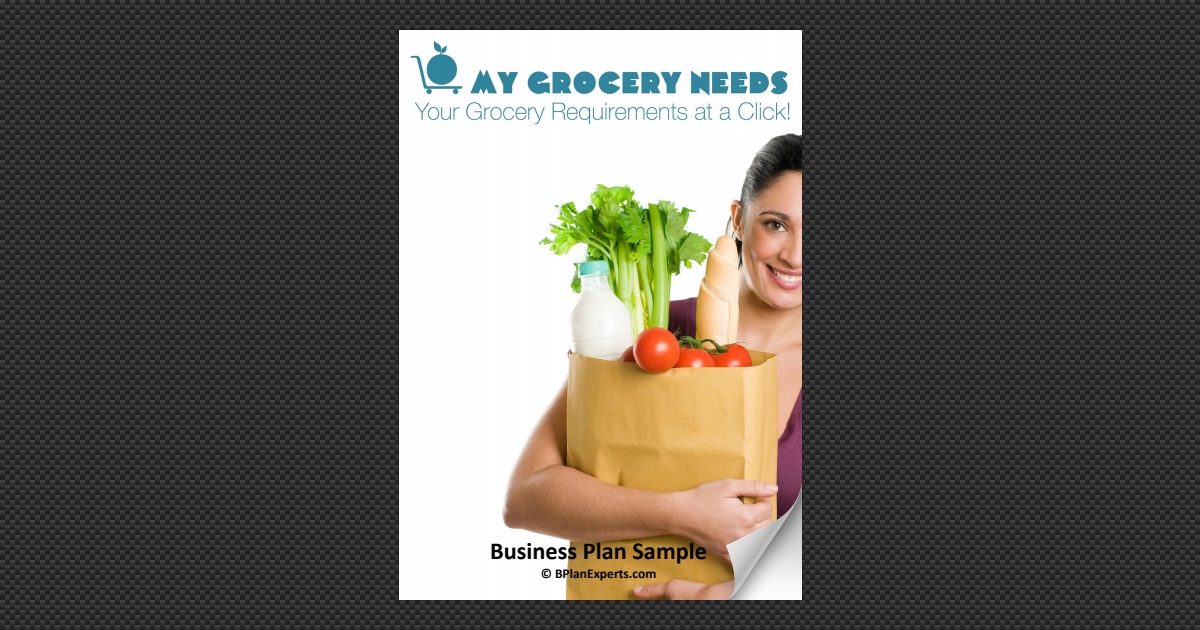 MyGroceryNeeds Sample ECommerce Business Plan